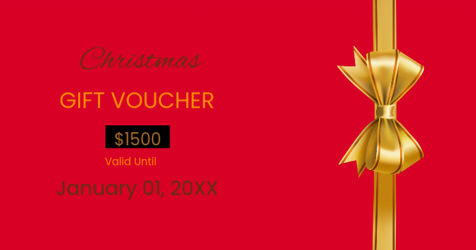 White Christmas Gift Voucher Template – Festive Holiday Coupon Design ...