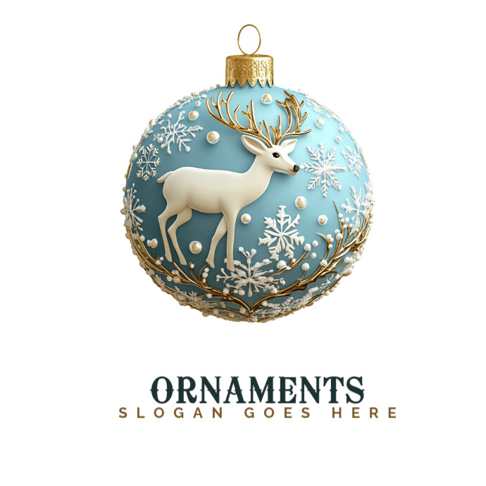 Plantilla de White Christmas Ornament Logo | PosterMyWall