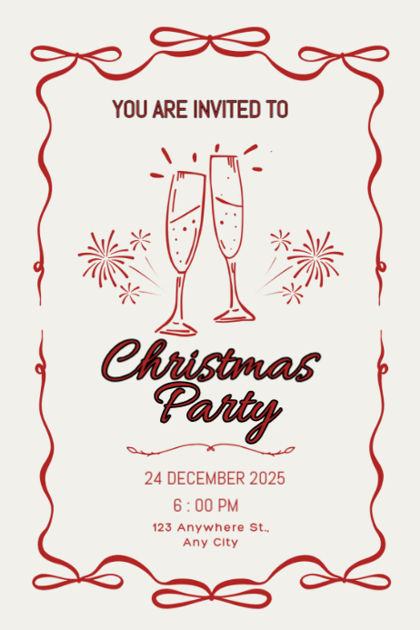 Plantilla de White Christmas Party 2025 Poster | PosterMyWall