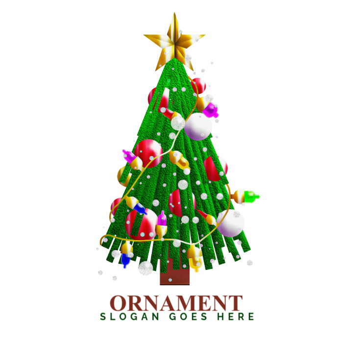 White Christmas Tree Logo Template | PosterMyWall