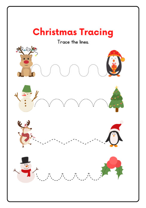 White Christmas Worksheets A4 Template | PosterMyWall