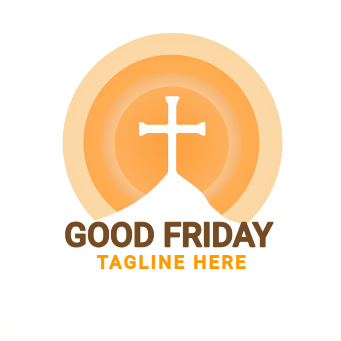 White Church-cross-religious-good-friday- Logo Template | PosterMyWall