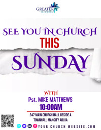 Church service flyer Template | PosterMyWall