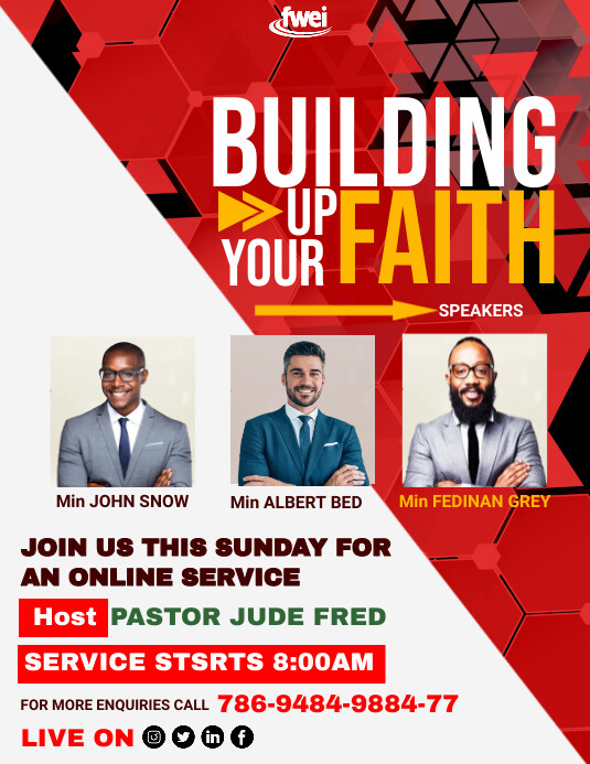 White Church Flyer (us Letter) Template | PosterMyWall