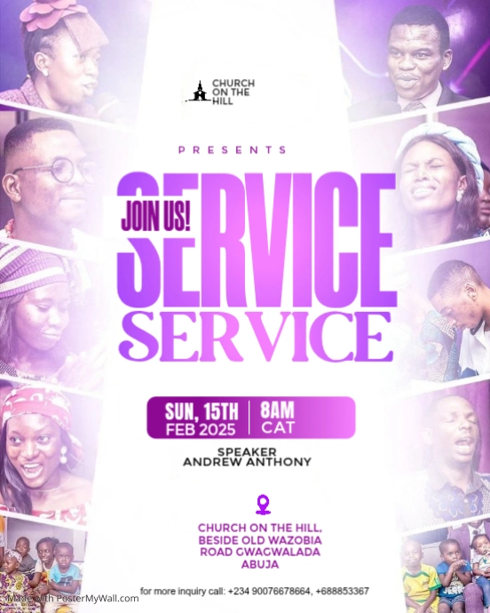 Plantilla de White Church Service Event Instagram Portrait | PosterMyWall