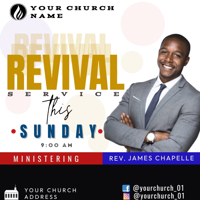 White church service flyer (4) Template | PosterMyWall