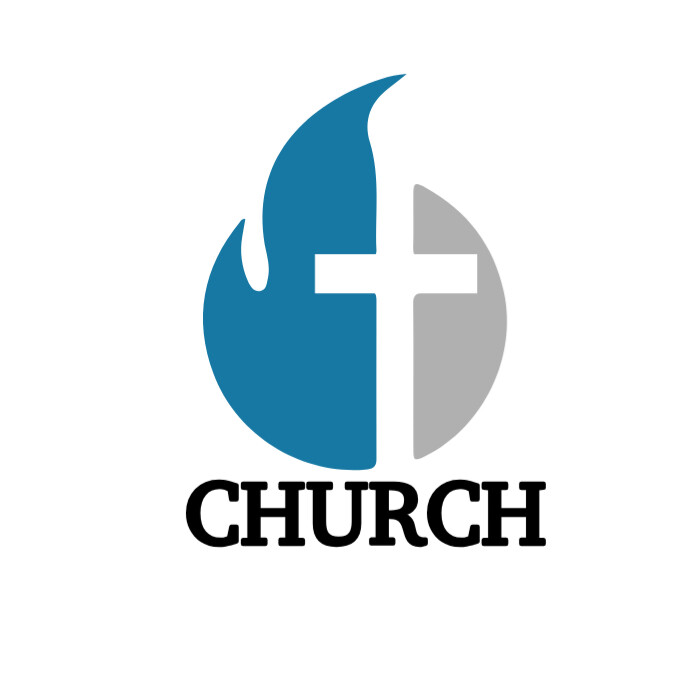 White Churchsymbol-cross-vector- Logo Template | PosterMyWall