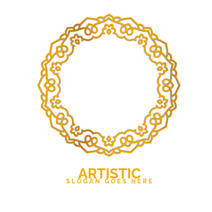 White Circle Frame Logo Template | PosterMyWall