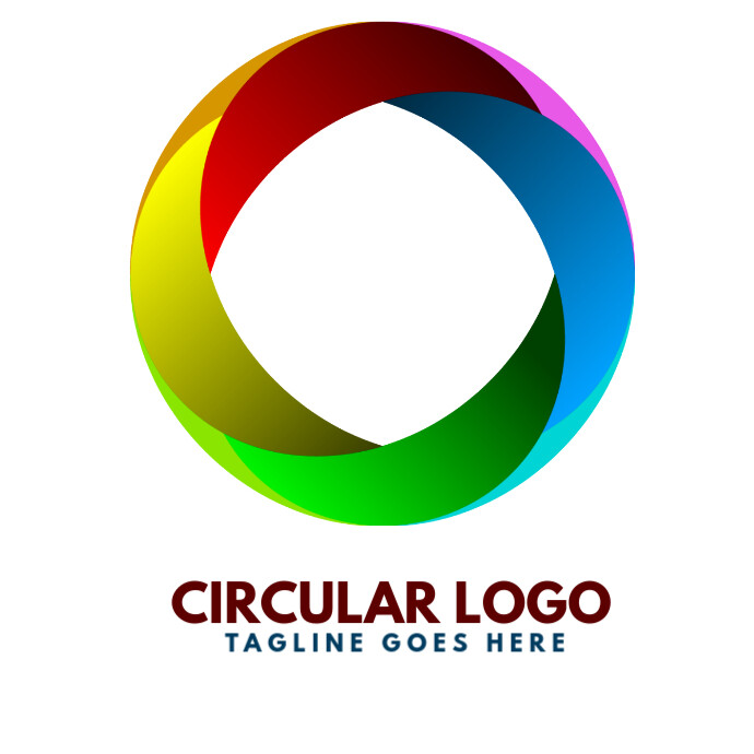 White Circular Logo Template | PosterMyWall