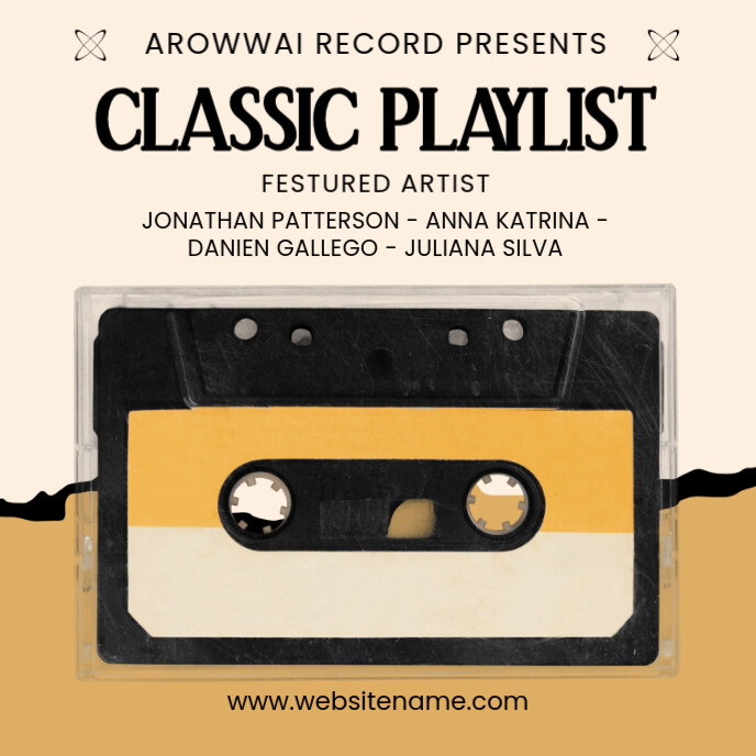 White Classic Playlist Album Cover Template | PosterMyWall
