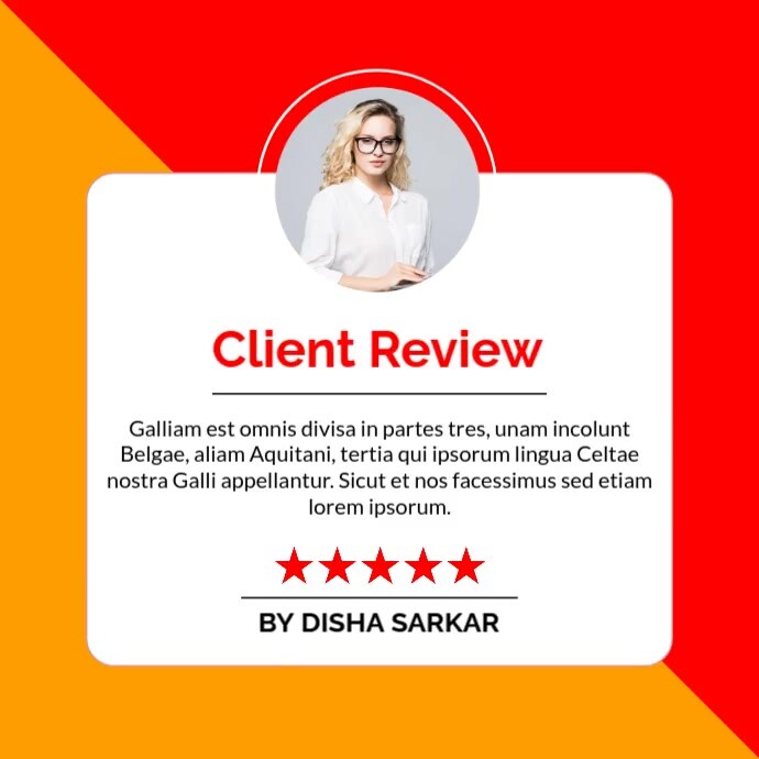 White Client’s Review Instagram Post Template | PosterMyWall