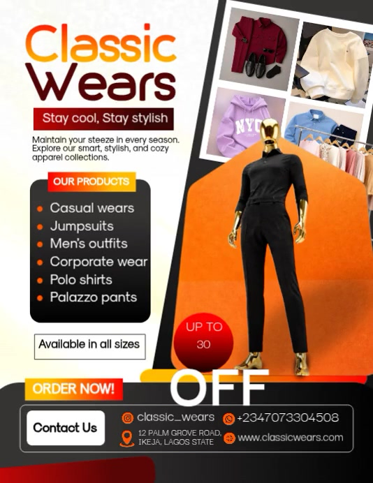 White Clothing Sale Flyer Video Template | PosterMyWall