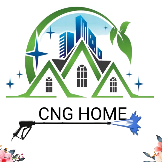 White Cng Home Logo Template | PosterMyWall
