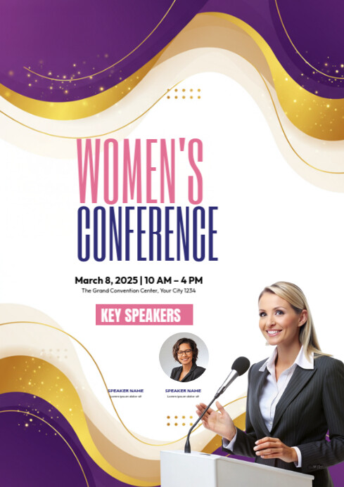 White Collage @s4f1 Women's Conference Flyer A4 Template | PosterMyWall