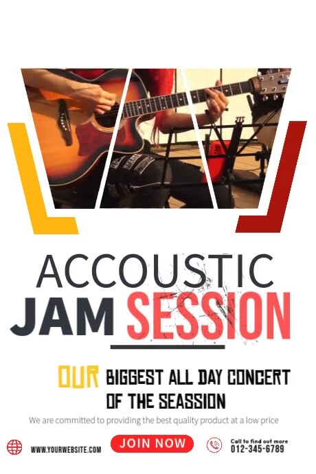 Copy of White Collage Accoustic Jam Night Poster | PosterMyWall