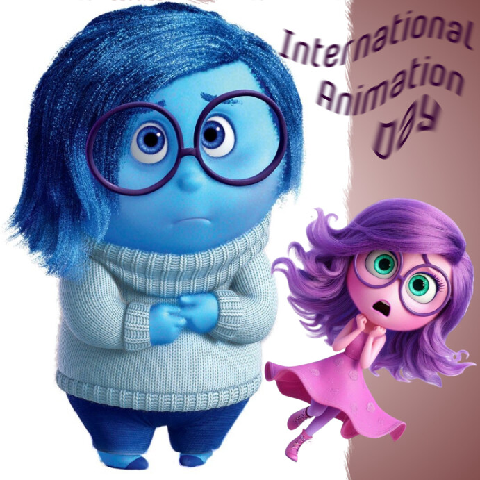 White Collage Animation Day Instagram Post Template | PosterMyWall