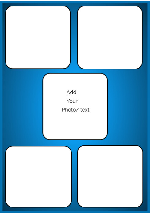 Copy of White Collage Blue Frame A4 | PosterMyWall