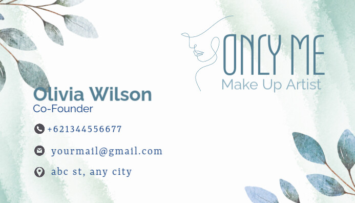 White Collage Business Card Business Card Template | PosterMyWall
