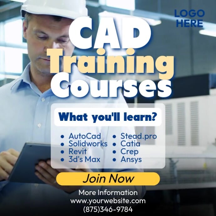 Copy of White Collage Cad Training Instagram Post | PosterMyWall