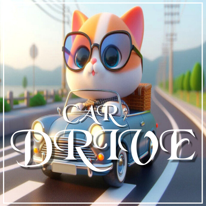 Modèle White Collage Car Drive Album Cover | PosterMyWall