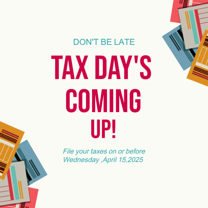 White Collage Colorful/vector/day/tax Day/illustration/file/post ...