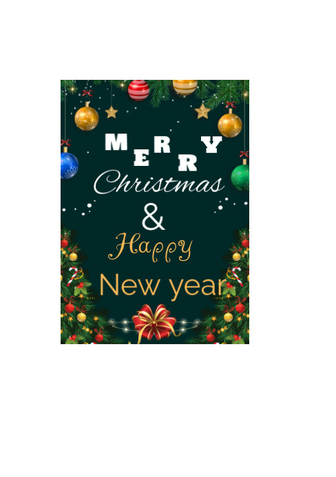 Copy of White Collage Colourful College Christmas Wishes A5 | PosterMyWall