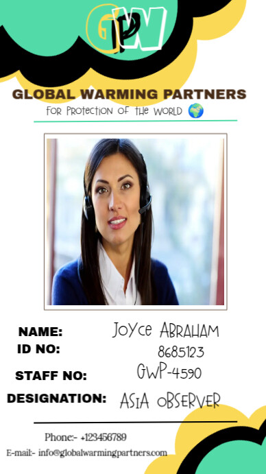 White Collage Company Id Card With Details Instagram Story Template ...