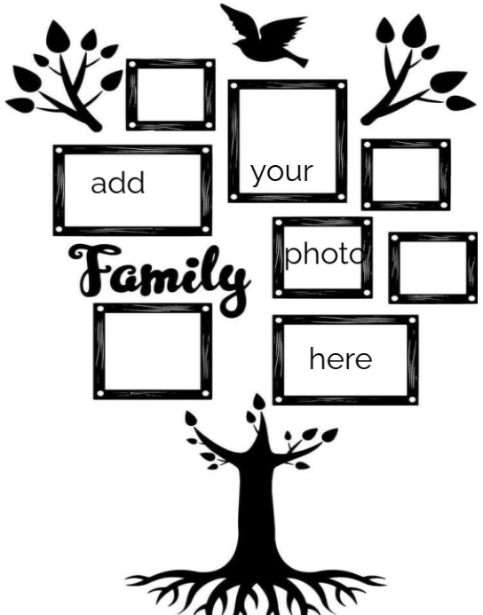 Family Tree Black And White Template