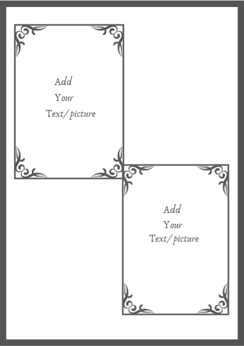 White Collage Frame A4 Template | PosterMyWall