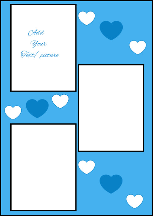 White Collage Frame A4 Template | PosterMyWall