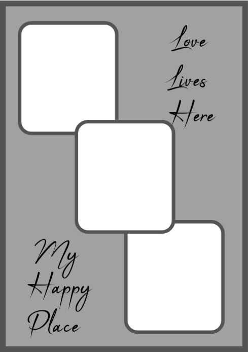White Collage Frame A4 Template | PosterMyWall