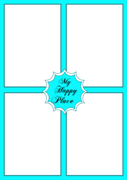 White Collage Frame A4 Template | PosterMyWall