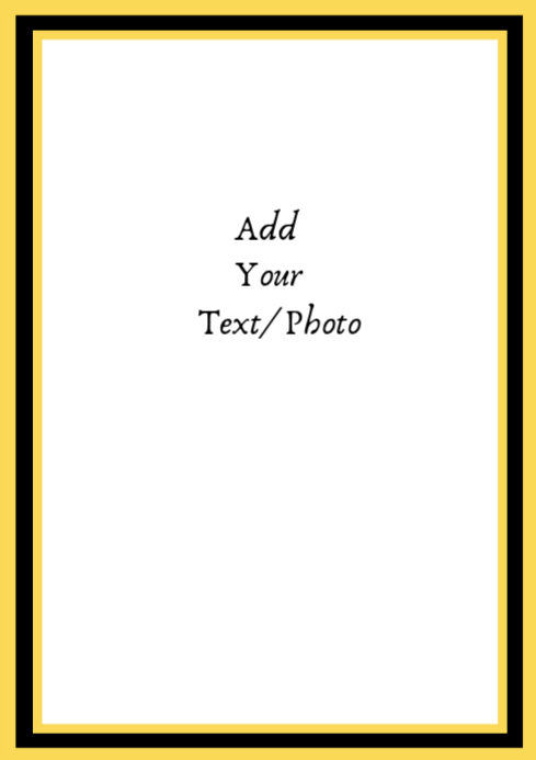 White Collage Frame Border A4 Template | PosterMyWall