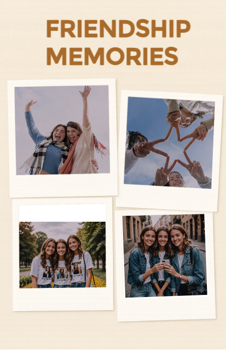 Copy of White Collage Friendship Collage Vintage Design Tabloid ...
