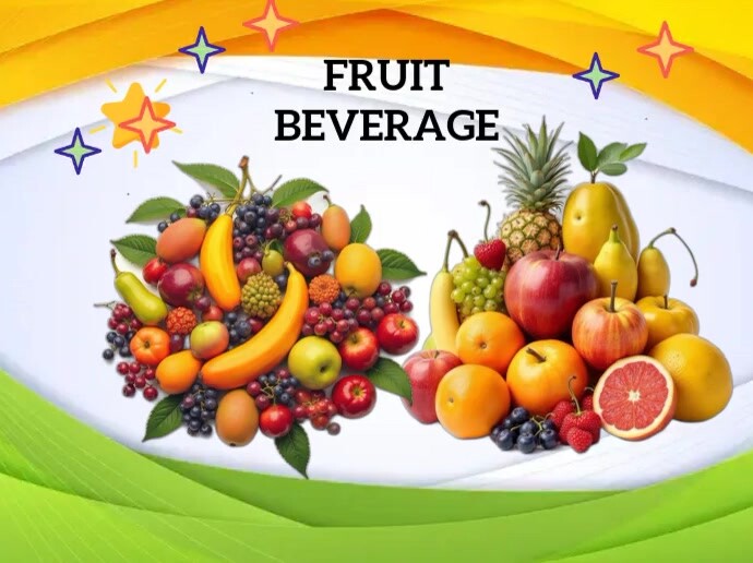 White Collage Fruit Beverage Presentation Template | PosterMyWall