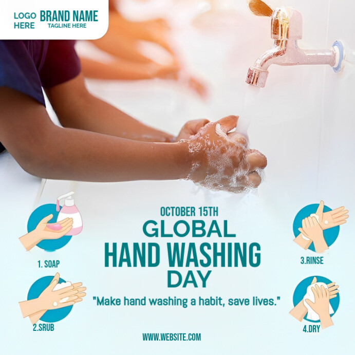 Copy of White Collage Global Hand Washing Day Instagram Post | PosterMyWall