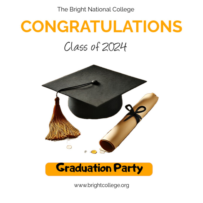 White Collage Graduation Instagram Post Template | PosterMyWall