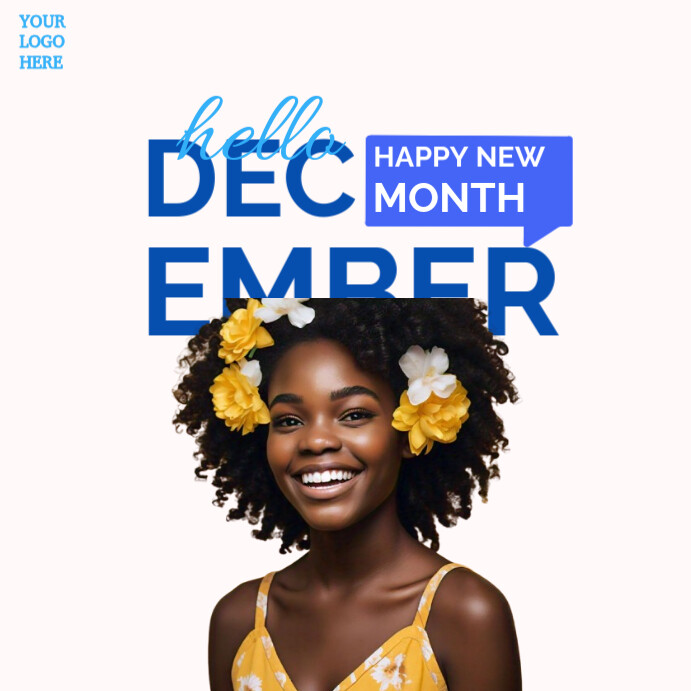 White Collage Happy New Month December Instagram Post Template ...