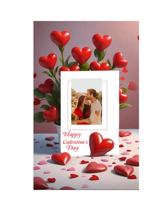 Copy of White Collage Happy Valentine's Day Photo Frame Card Flyer (us ...