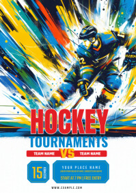 Ice Hockey Flyer Template | PosterMyWall