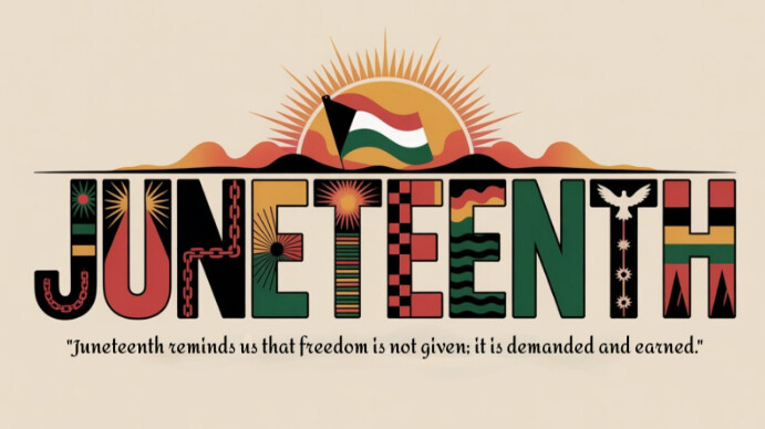 Copy of White Collage Juneteenth Freedom Quotes Poster Bold African ...