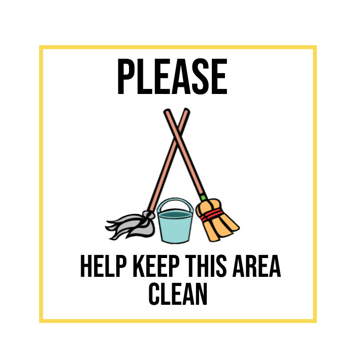 Plantilla de White Collage Keep This Area Clean Instagram | PosterMyWall