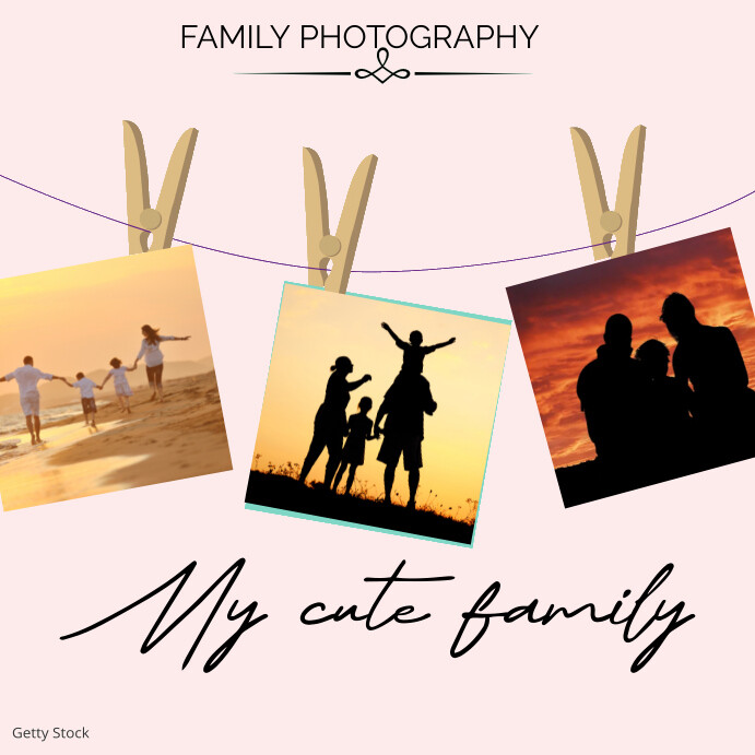 Modèle White Collage My Cute Family Instagram Post | PosterMyWall