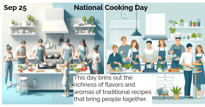White Collage National Cooking Day Facebook S Template | PosterMyWall