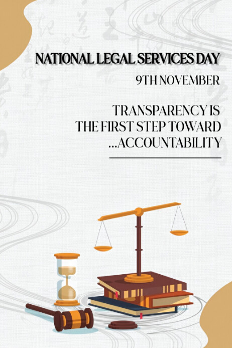 White Collage National Legal Service Day Poster Template | PosterMyWall