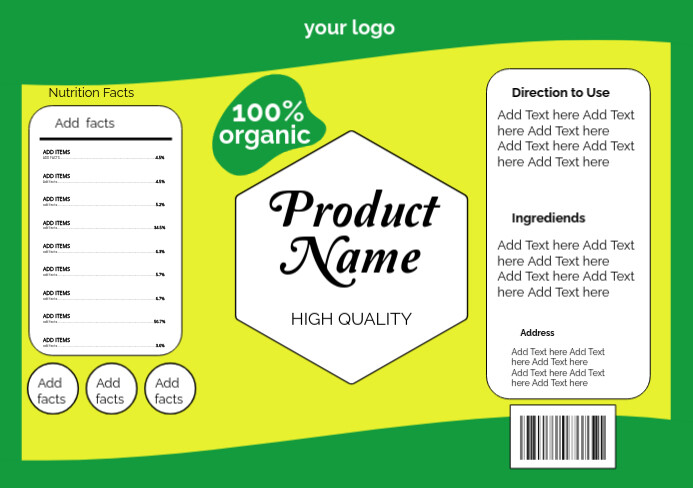 Copy of White Collage Product Packagin Label Design Template A5 ...