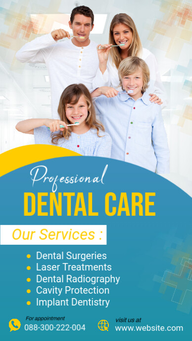 Copy of White Collage Professional Dentist Ad Template Digital Display ...