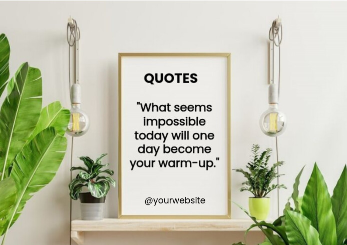White Collage Quotes Frame A4 Template | PosterMyWall
