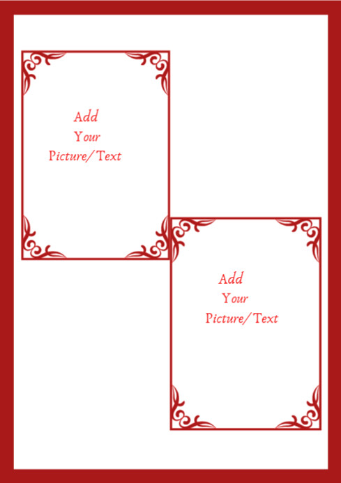 Copy of White Collage Red Frame A4 | PosterMyWall
