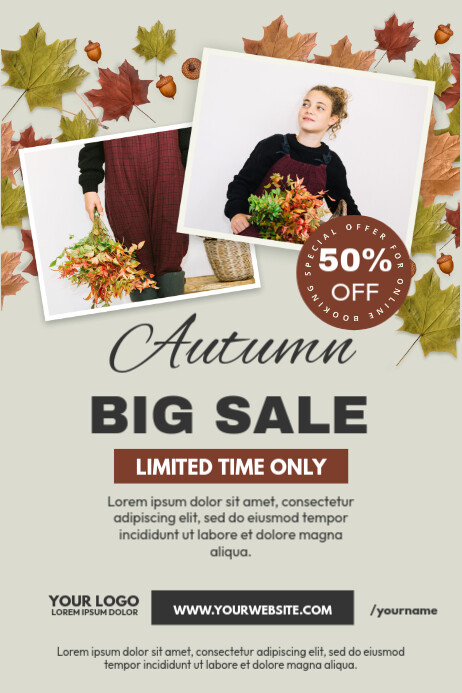 White Collage Sale Poster Template | PosterMyWall